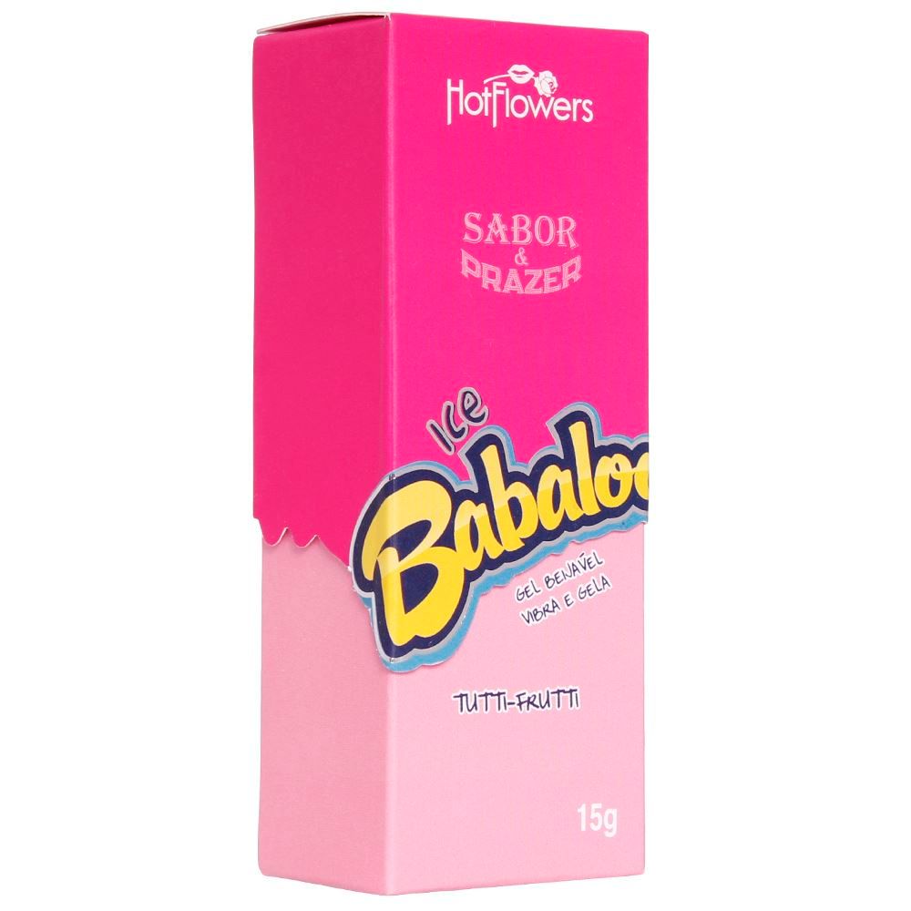 Ice Babaloo Gel Beijável Vibra E Gela Hot Flowers - Litoral Sex Shop