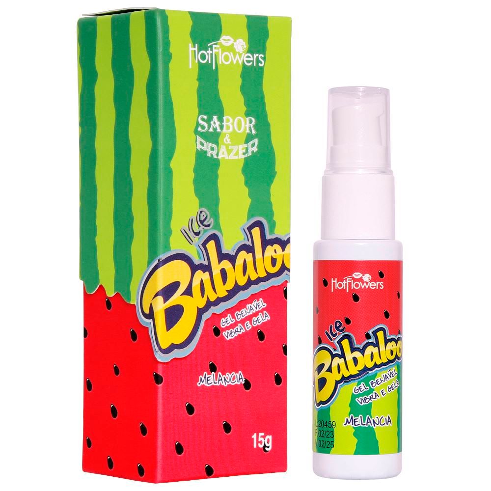 Ice Babaloo Gel Beijável Vibra E Gela Hot Flowers - Litoral Sex Shop