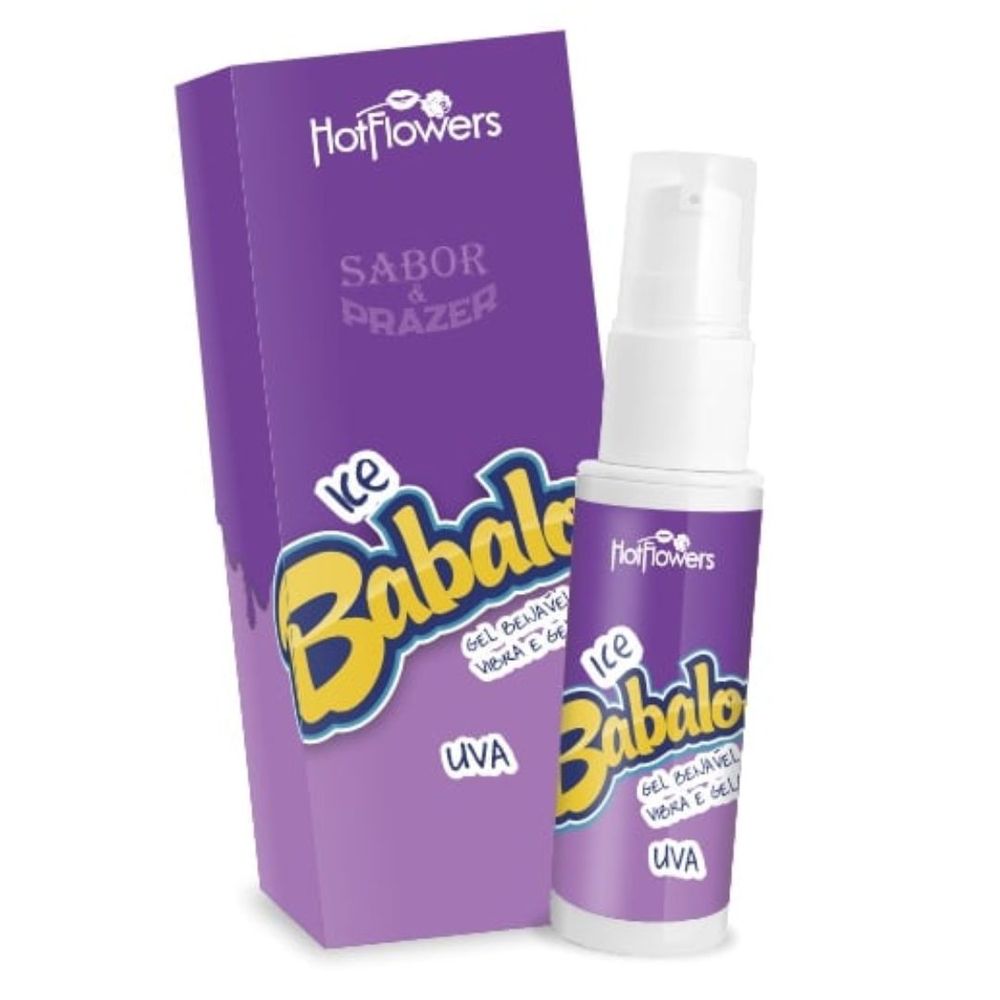 Ice Babaloo Gel Beijável Vibra E Gela Hot Flowers - Litoral Sex Shop