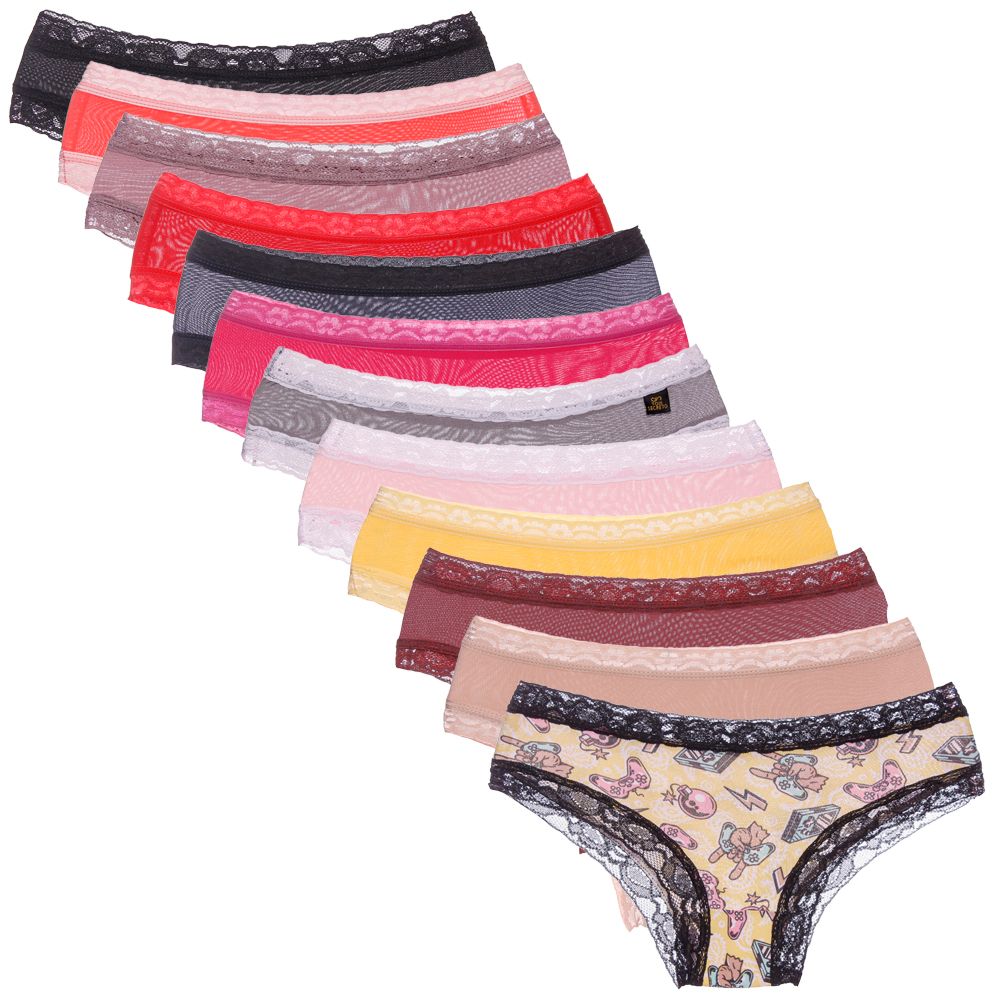 Calcinha Sofia Microfibra Com Renda Dy Girl - Pink Lingerie