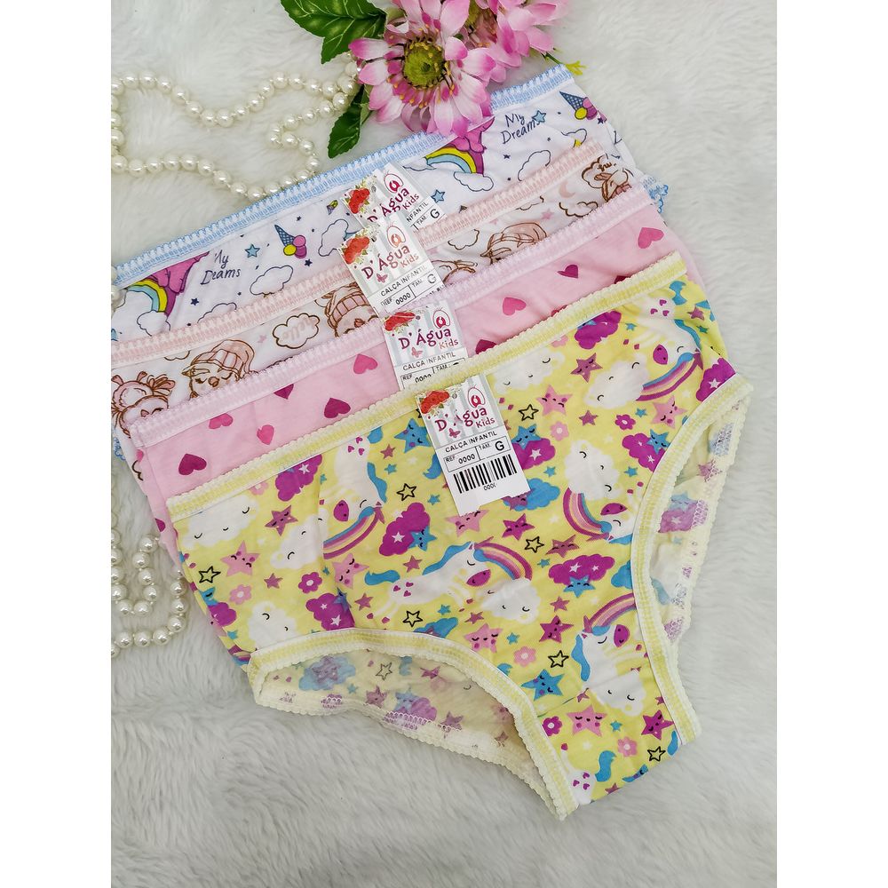 Calcinha Infantil Algodão Dy Girl