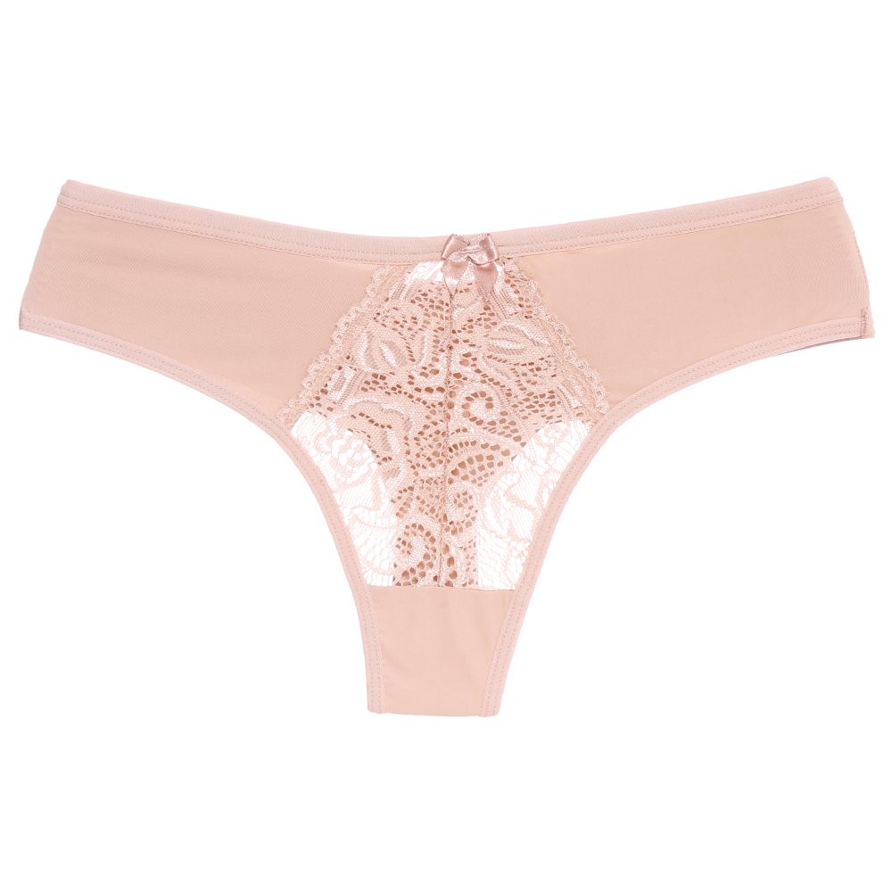 Calcinha Fio Duplo Ana Microfibra Com Detalhes Em Renda Dy Girl - Pink ...