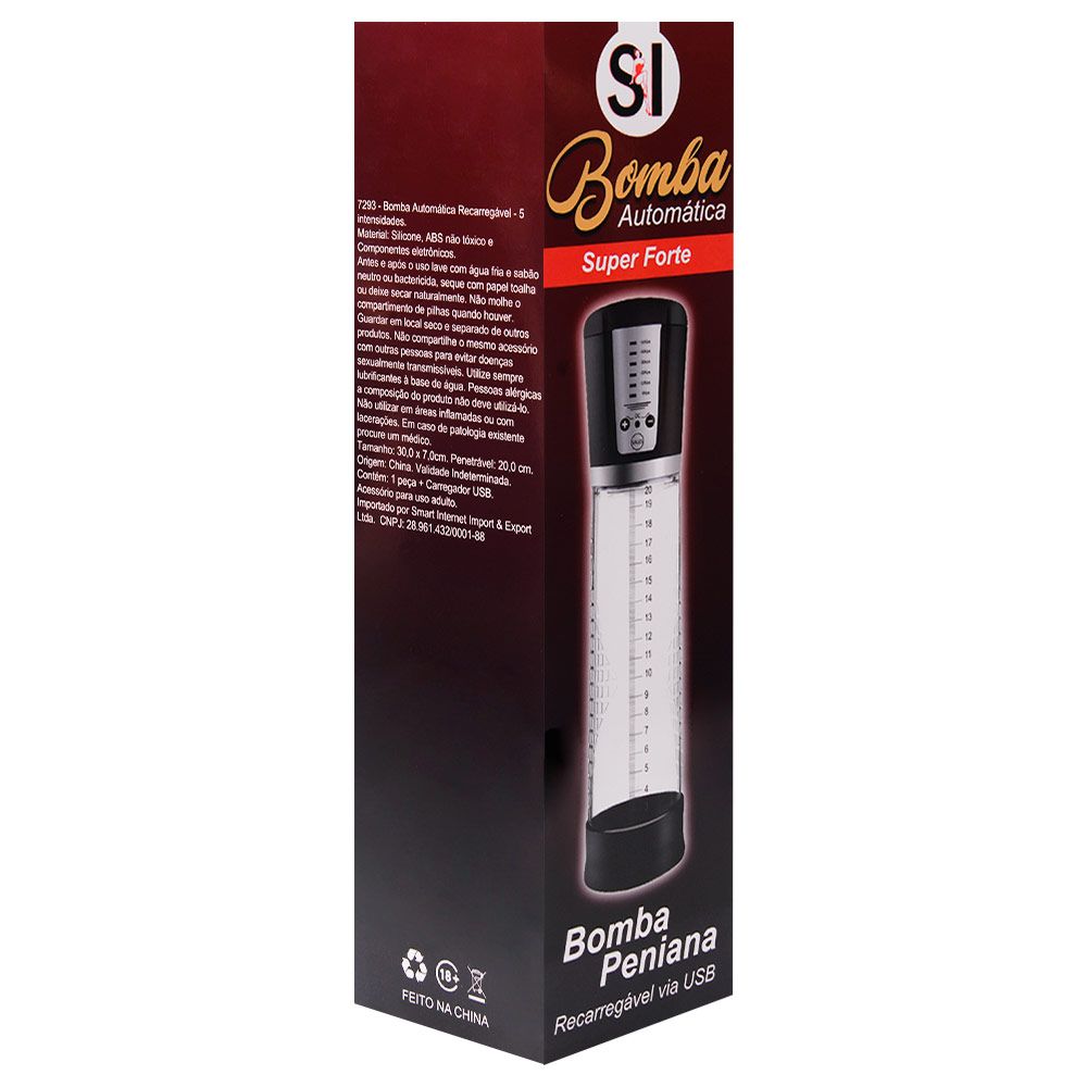 Bomba Peniana Super Forte Automática Sexy Import - Gall
