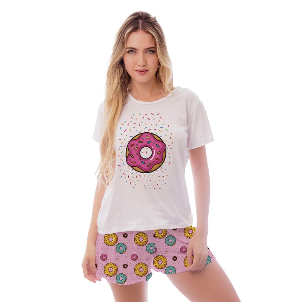 Pijama Curto Gabi Donuts Gota De Sonho - Gall