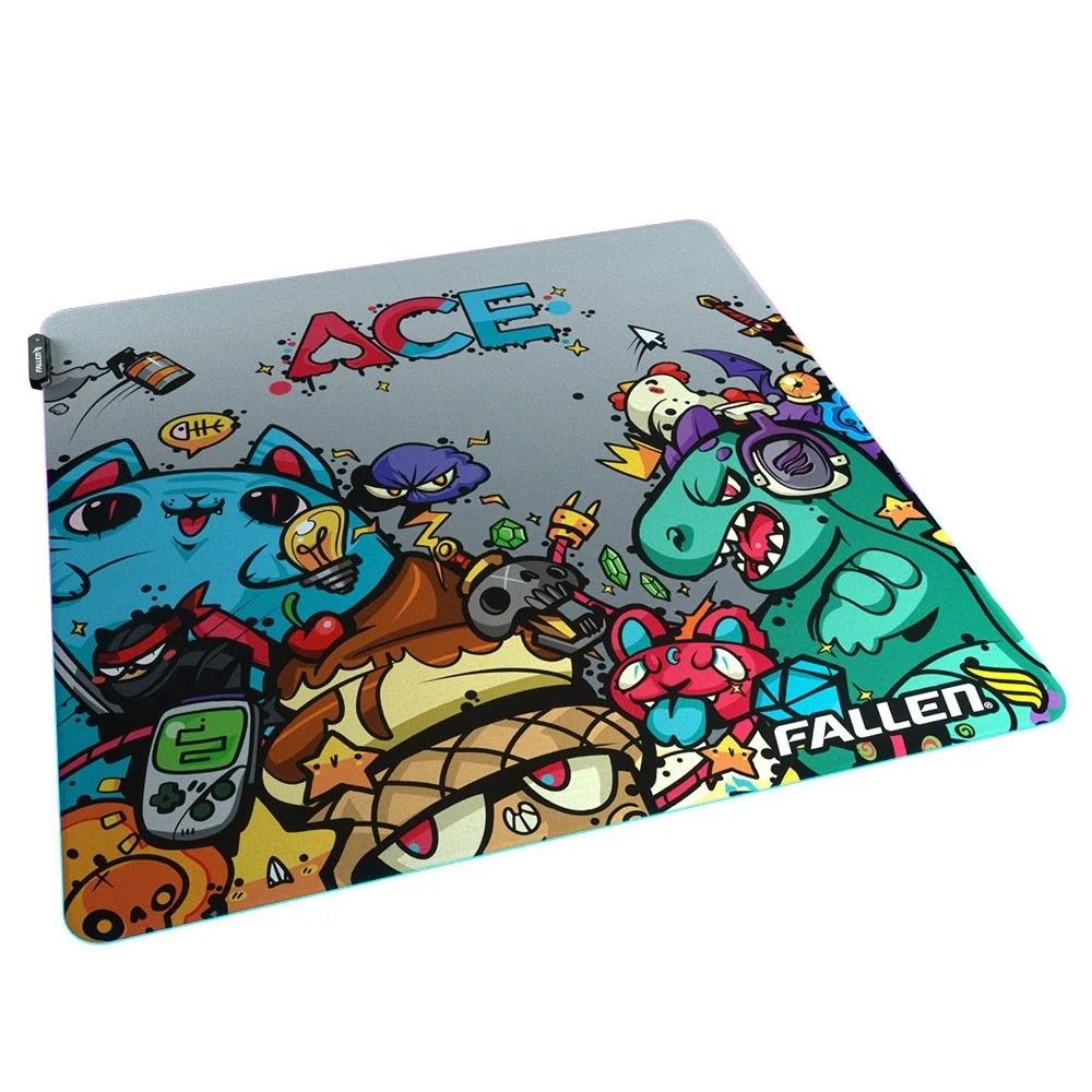 Mousepad Gamer Fallen Ace Rgb - Speed+ Médio