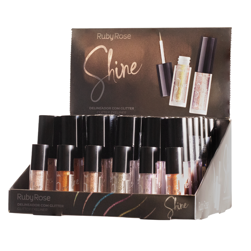 CX HB8416N DELINEADOR COM GLITTER SHINE RUBY ROSE