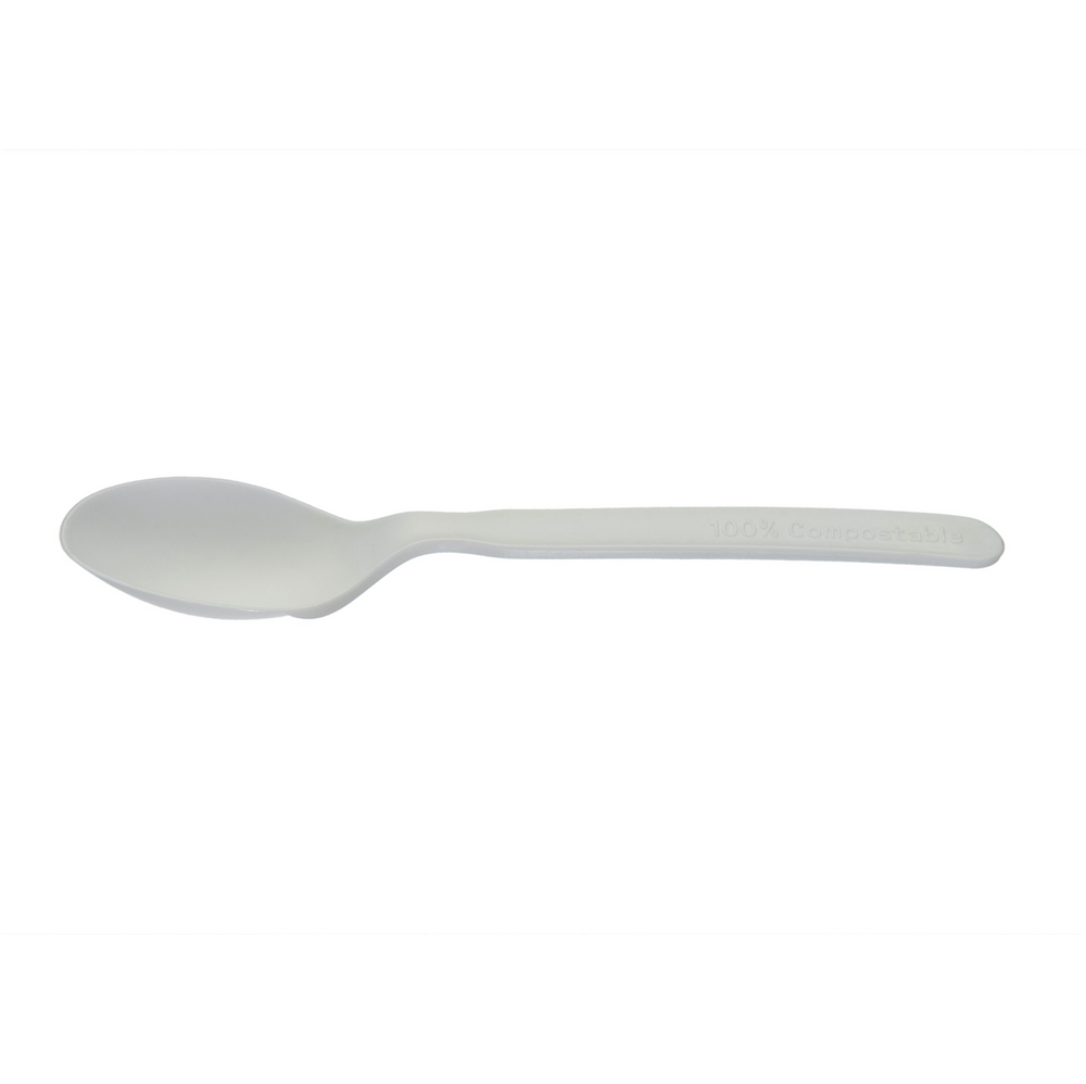 Colher Descartável, Biodegradável E Compostável Em Cpla Branco, 16cm ...